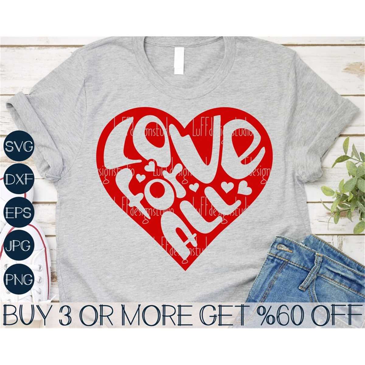 Love For All SVG, Valentine Heart SVG, LGBTQ Svg, Gay Pride - Inspire ...