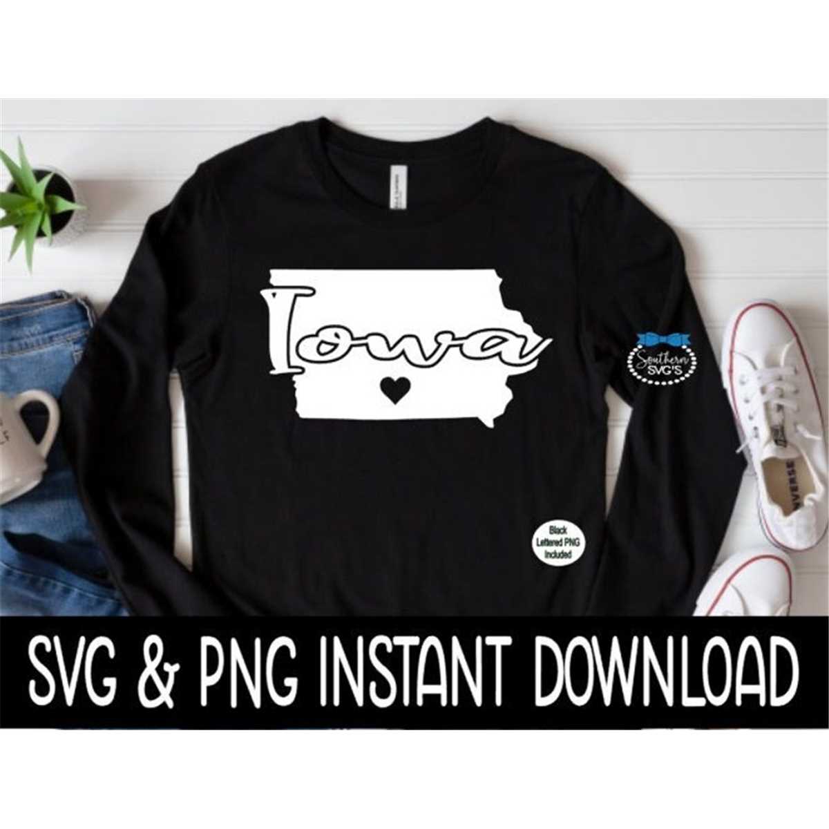 Iowa State SVG, Iowa PNG, Instant Download, Cricut Cut Files - Inspire ...