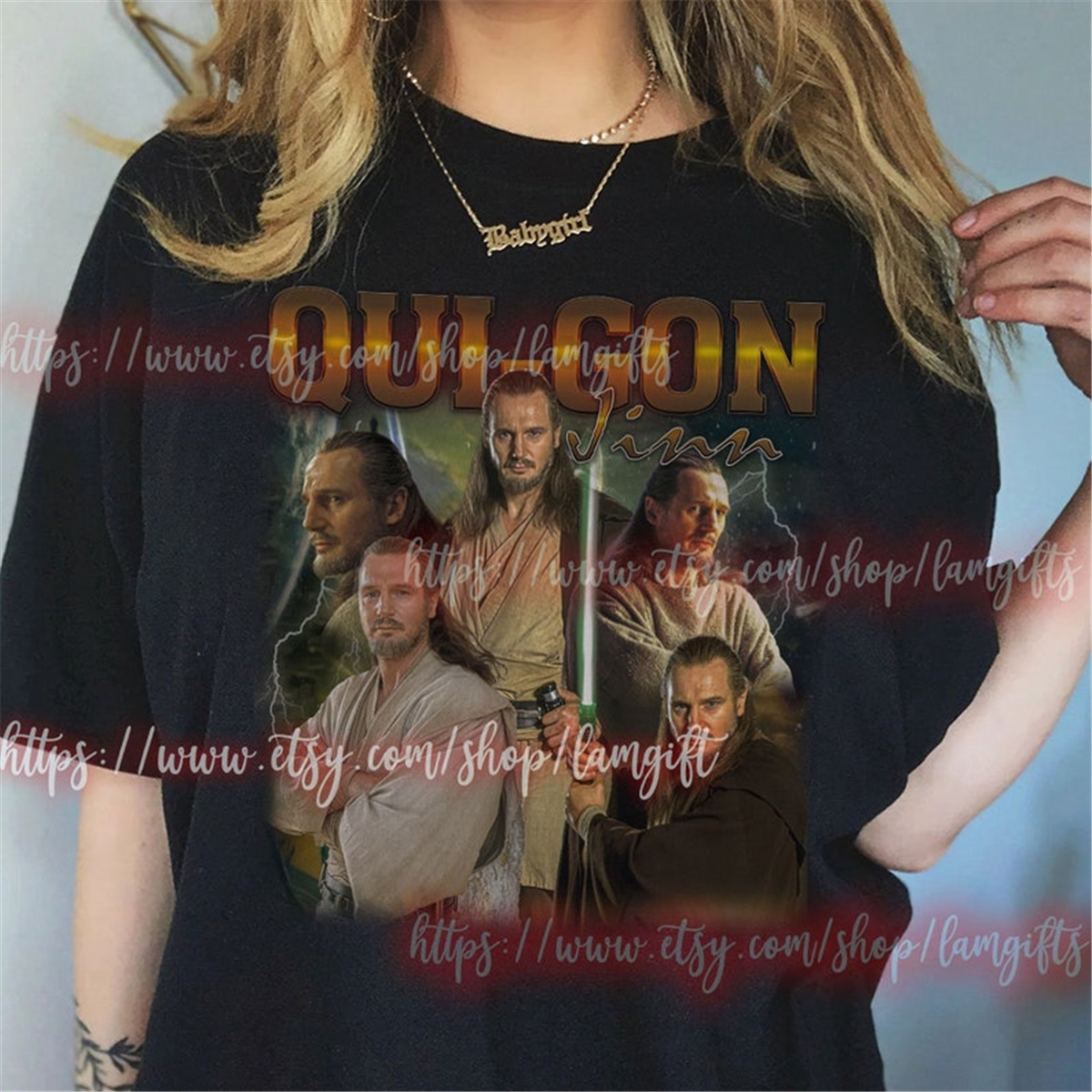 Qui-Gon Jinn T-shirt, Qui-Gon Jinn Sweatshirts 90s, Qui-Gon | Inspire ...