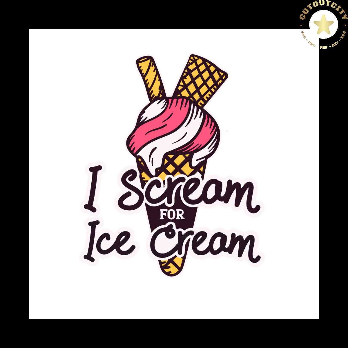 Summer Shirt Vector I Scream Ice Cream Svg, Holiday Gifts Fo | Inspire ...