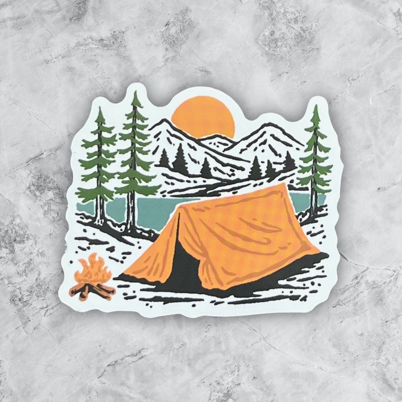 Camping Sticker, Live Love Camp Sticker, Travel Vinyl Sticke - Inspire ...