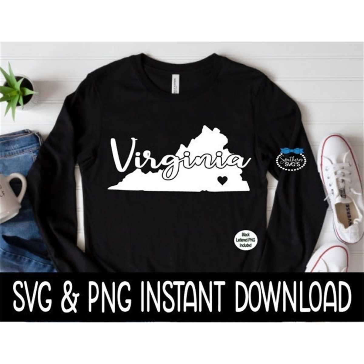 Virginia SVG, Virginia PNG, Instant Download, Cricut Cut Fil - Inspire ...