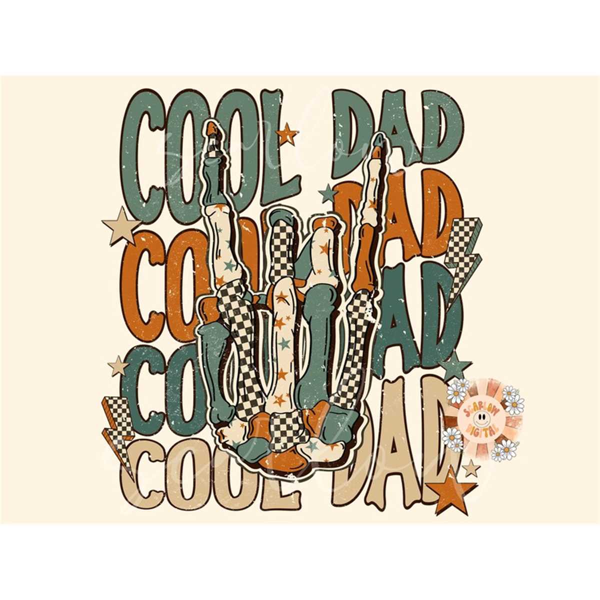 Cool Dad PNG-Rocker Sublimation Digital Design Download-dad - Inspire ...