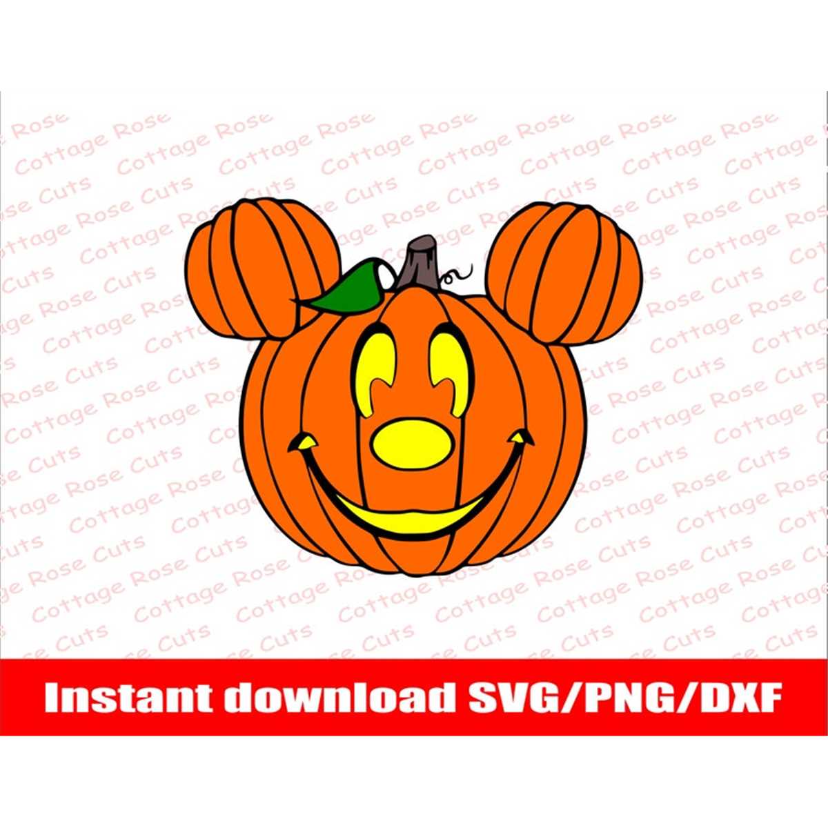 Mickey Mouse Halloween Pumpkin Head SVG, Instant download fo - Inspire ...