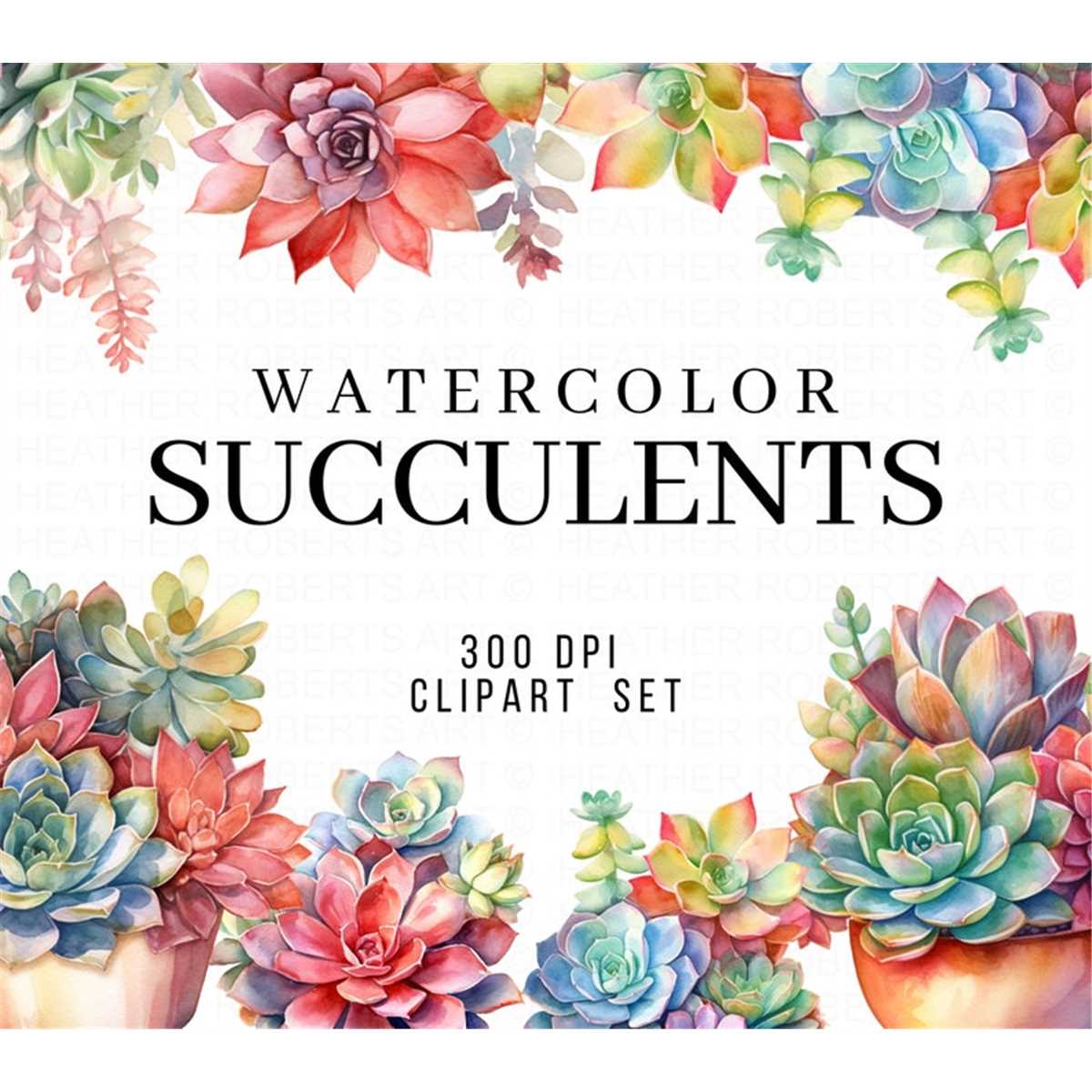 Watercolor Succulents Clipart, Succulents PNG, Cactus Clip A | Inspire ...
