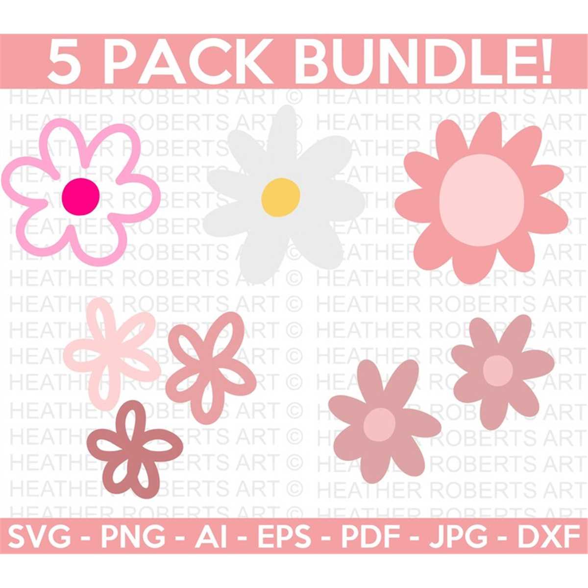 Flowers SVG Bundle, Flowers Svg, Spring Svg, Floral SVG, Flo | Inspire ...