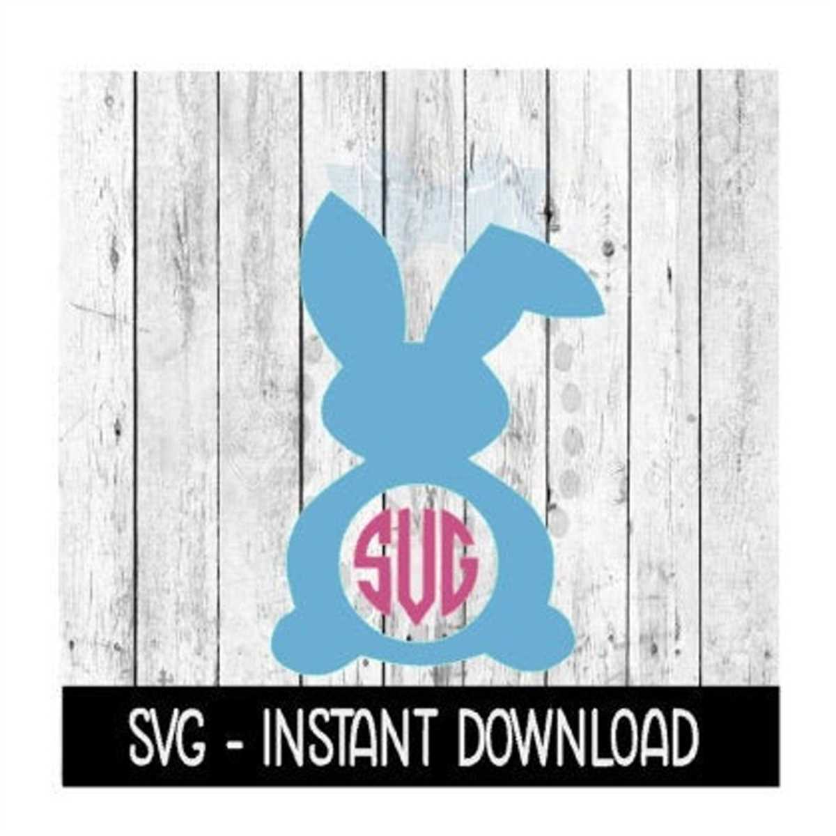 Easter Bunny Monogram Frame Boy & Girl Kids SVG, SVG Files, - Inspire ...