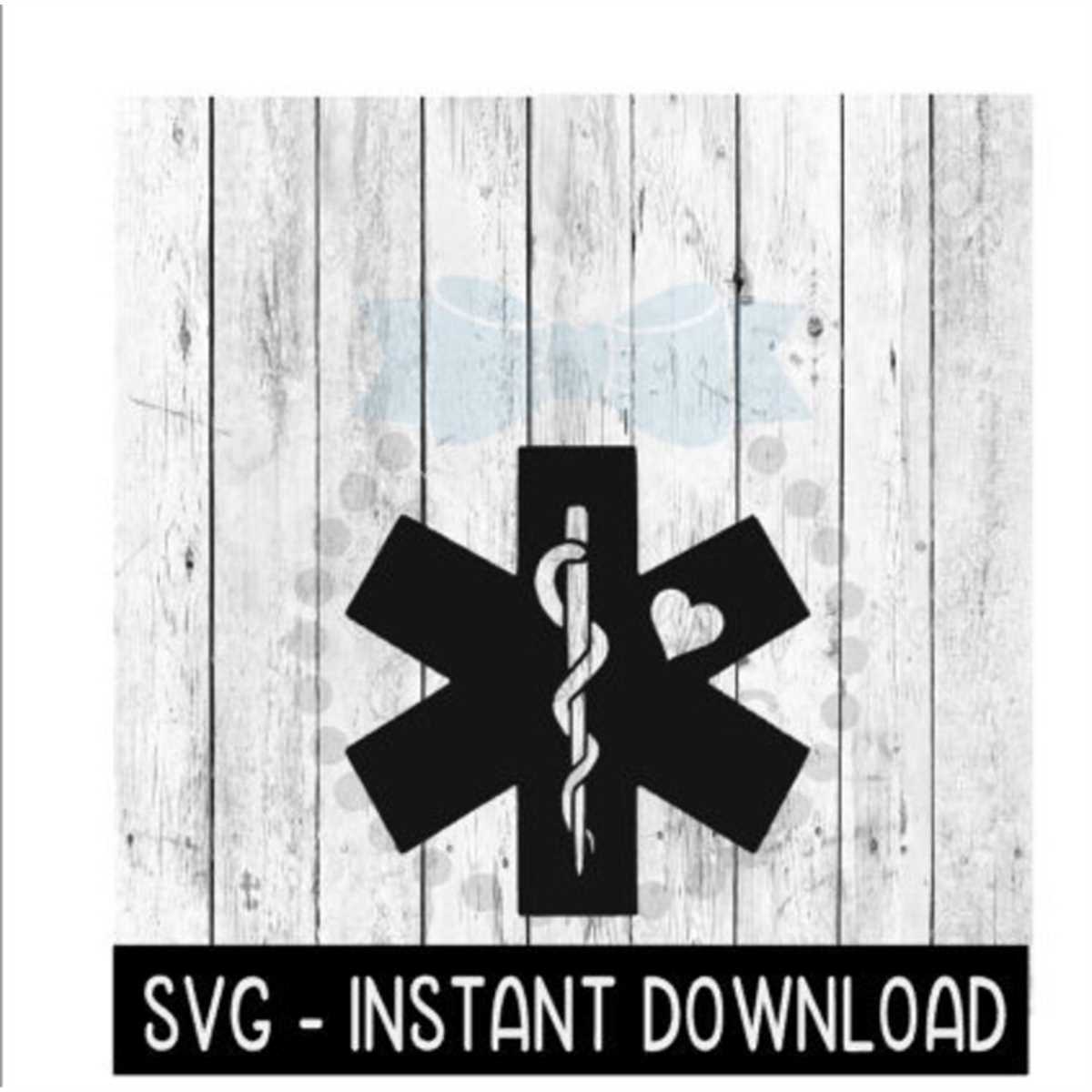 Emergency Symbol With Heart SVG, Emergency Worker SVG Files, - Inspire ...