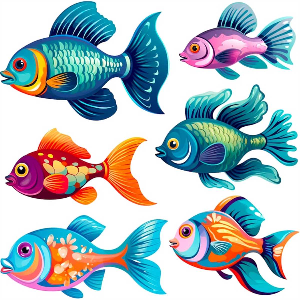 Fish Clipart Set, Fish PNG, Fish Clipart, Sea Creatures Clip - Inspire ...