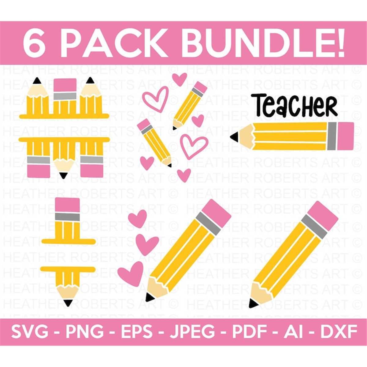 Pencil Svg Bundle, Pencil Clipart, Drawing Material, Back to | Inspire ...