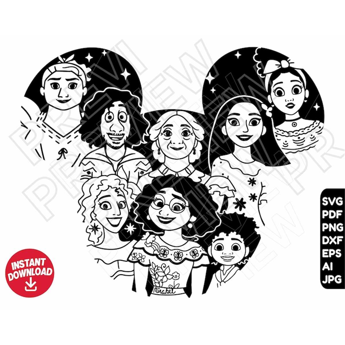 Charm SVG png dxf clipart , family madrigal , mirabel bruno - Inspire ...