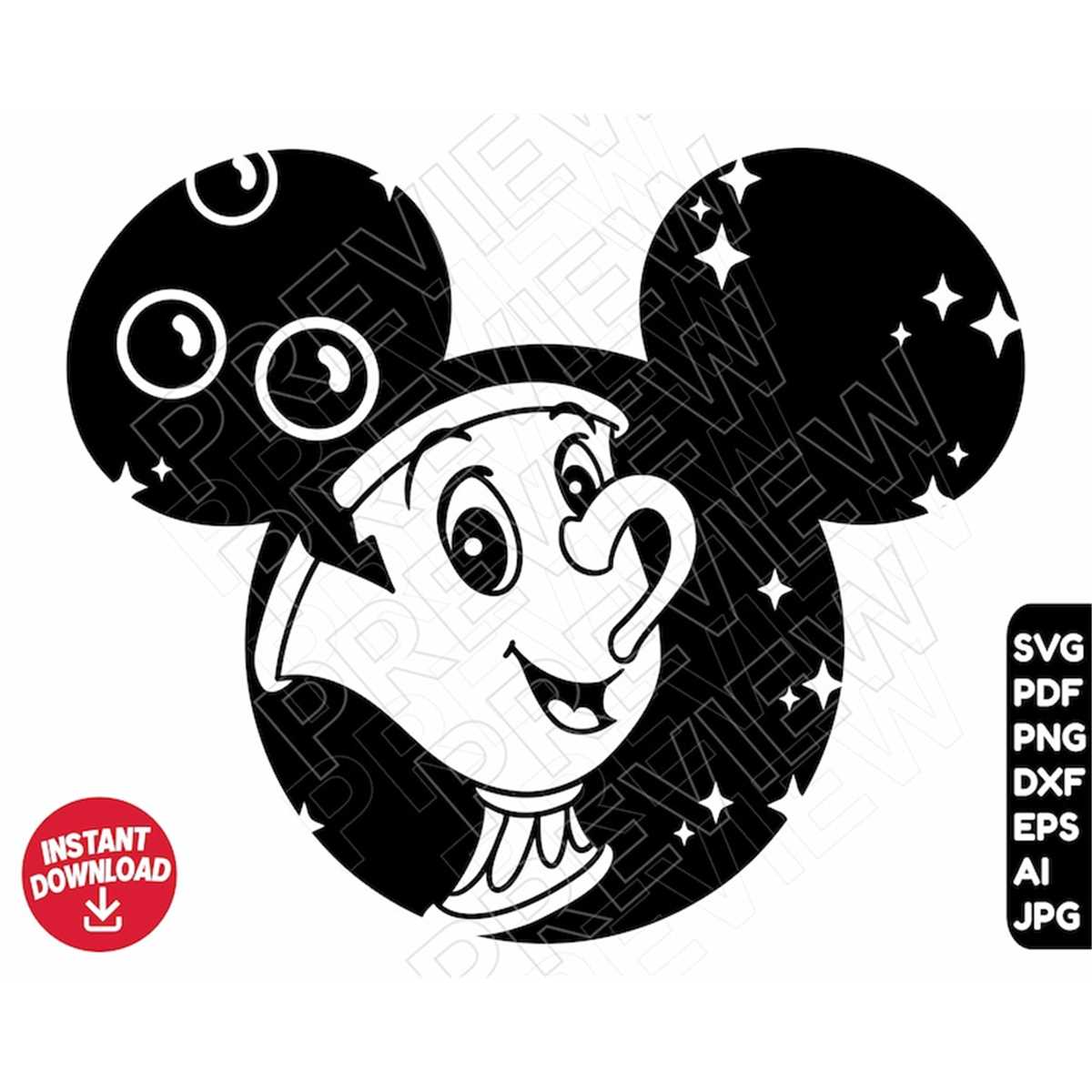 Chip SVG Beauty and the beast svg png dxf clipart , cut file - Inspire ...