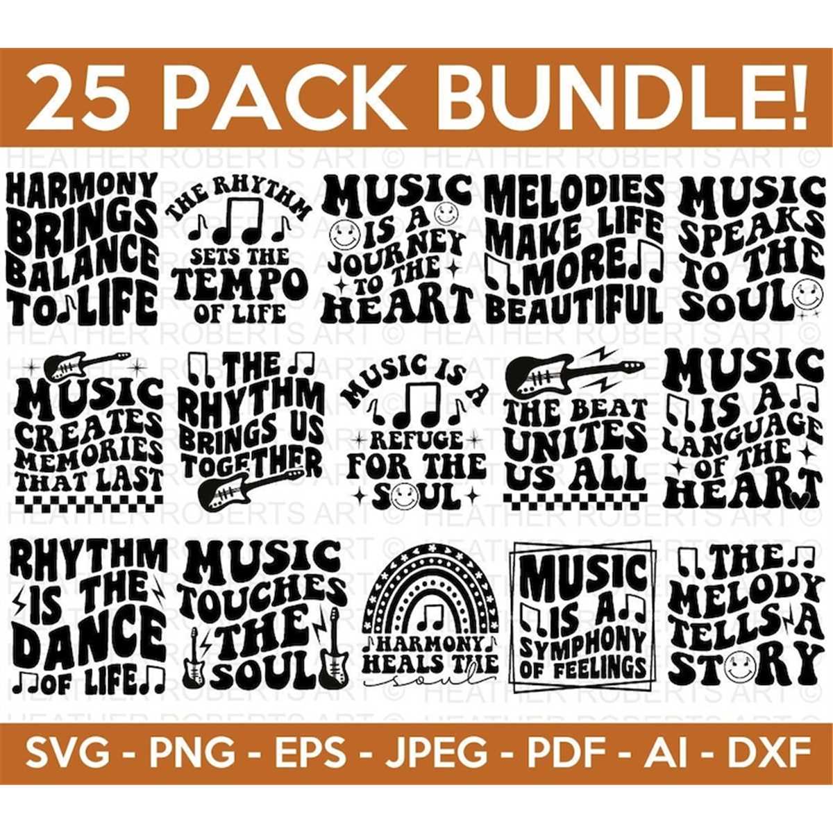 Retro Musical Svg Bundle, Music Svg Bundle, Musical Svg, Mus - Inspire ...