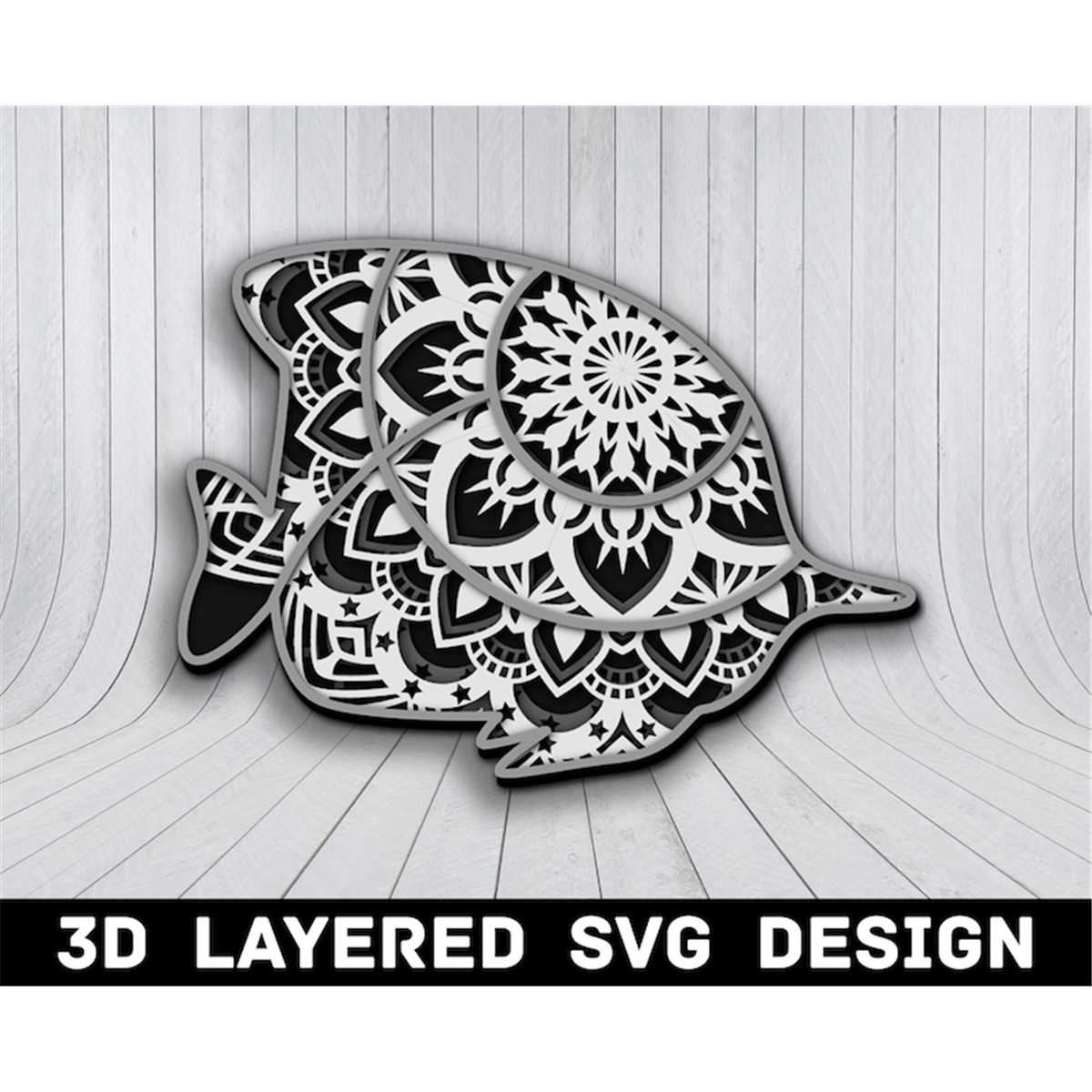 3D Mandala Fish SVG File, Cricut Fish Mandala SVG Files, Fis | Inspire ...