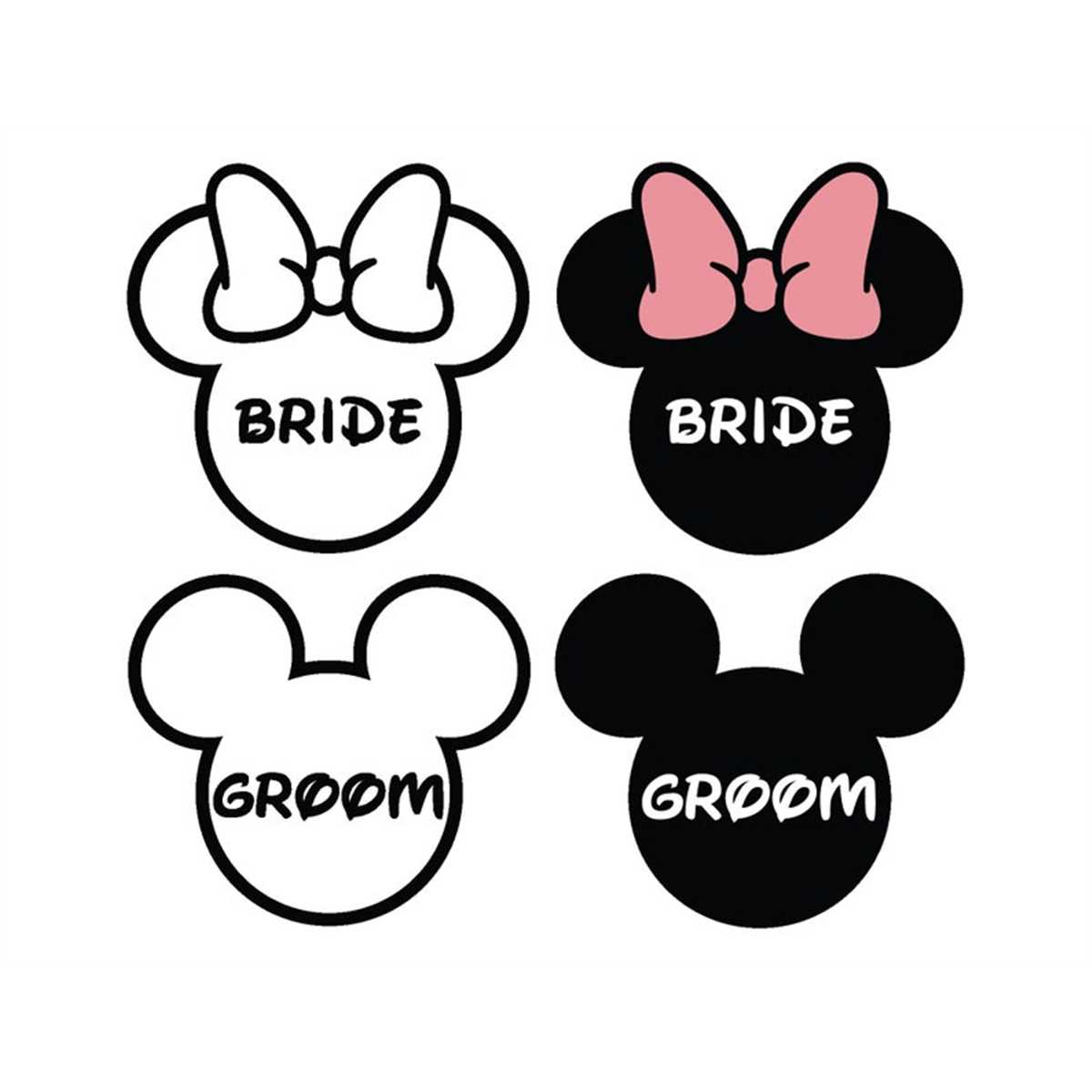 Disneyland Bride and Groom Honeymoon SVG Bundle | Disneyland | Inspire ...
