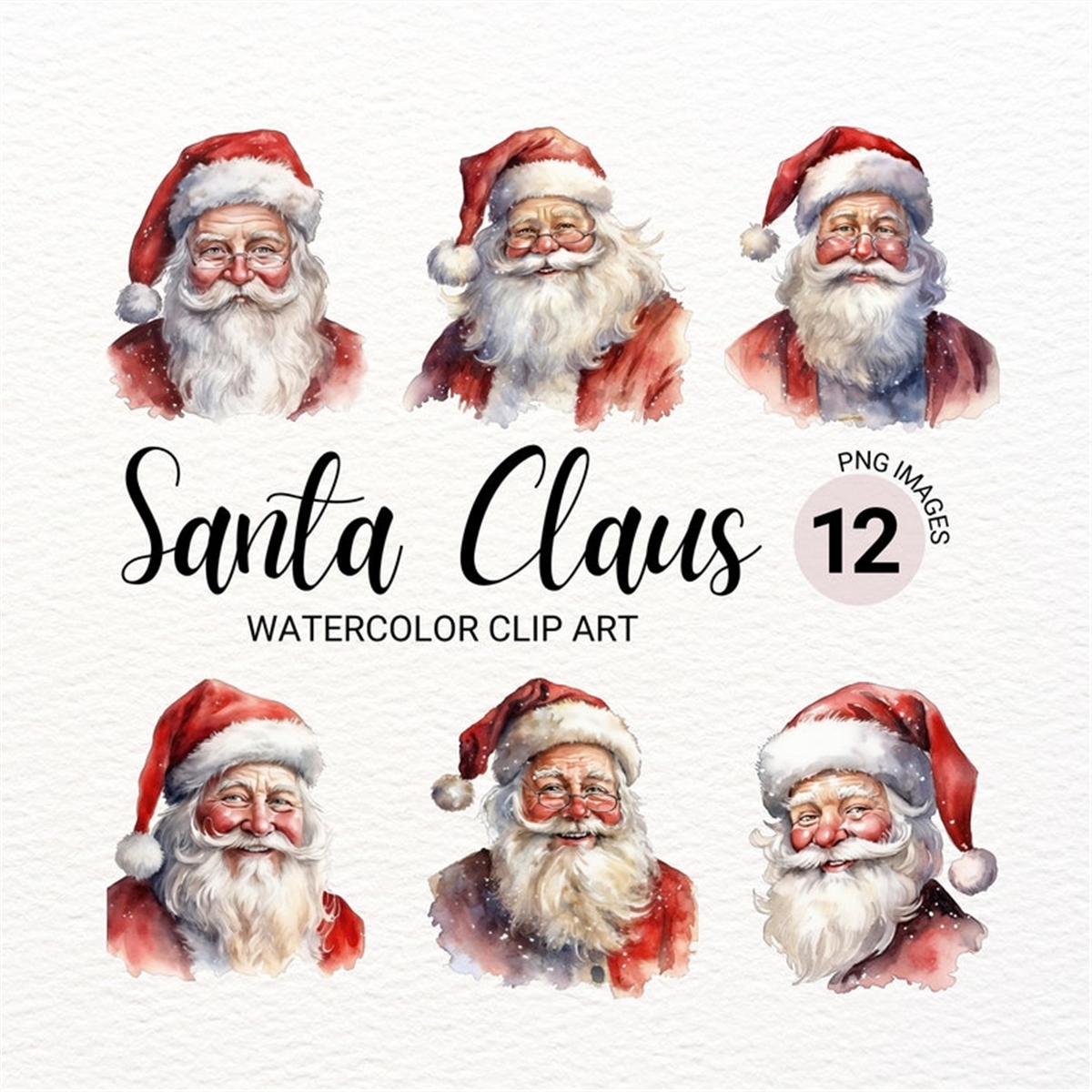 Santa Claus PNG | Watercolor Christmas Clipart | Winter Clip | Inspire ...
