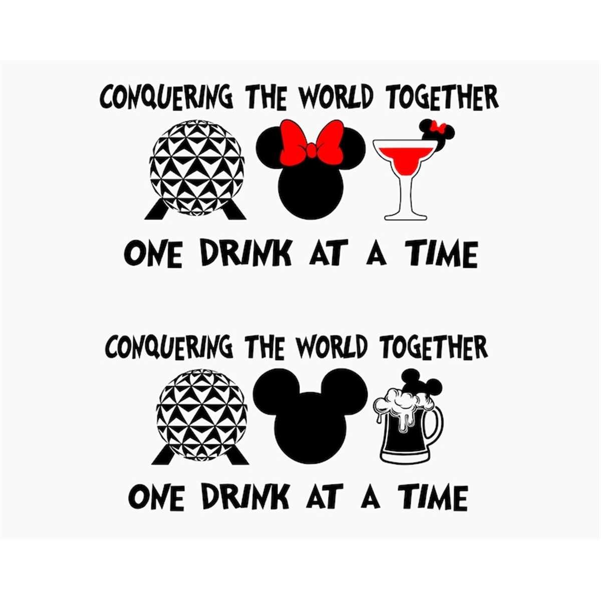 Epcot Drink Around the World Svg, Conquering the World Toget | Inspire ...