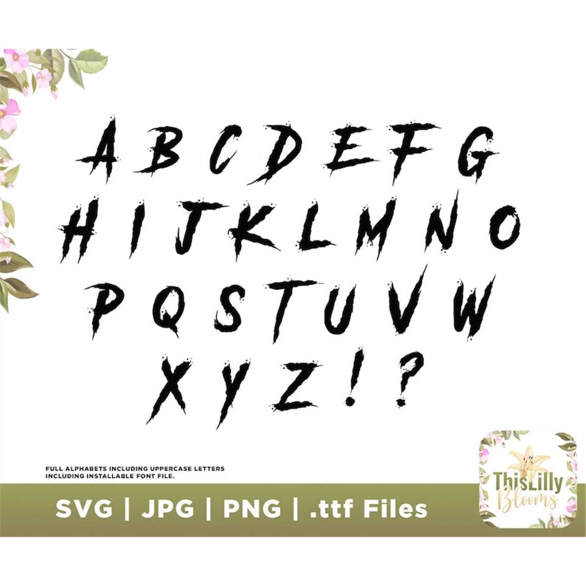 Horror Font SVG, Slasher Font svg, Horror Alphabet Svg,Horro - Inspire ...