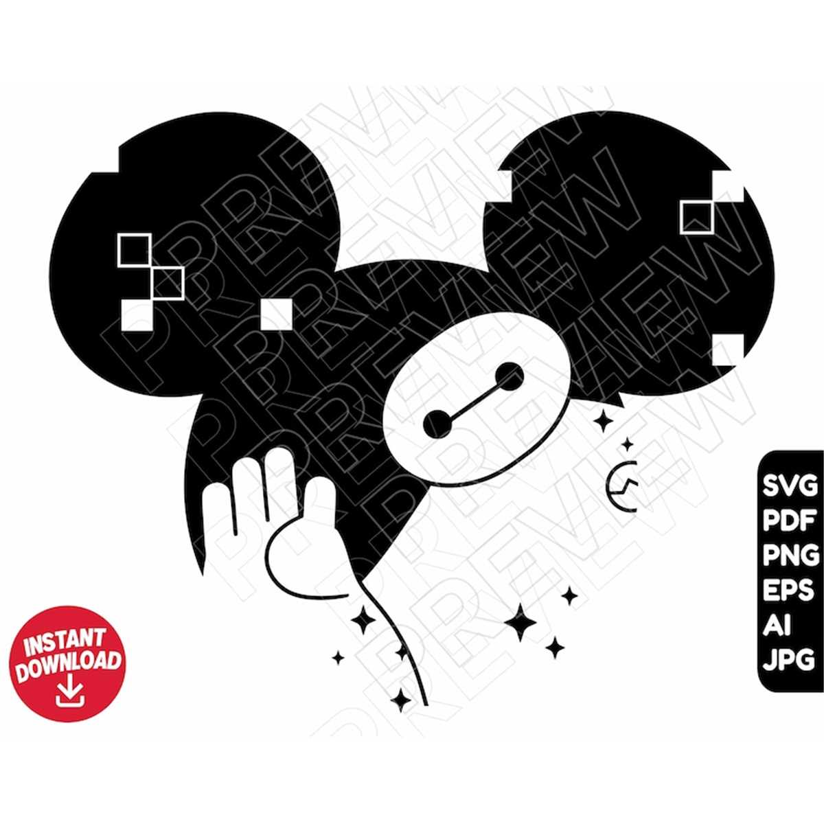 Baymax SVG Big Hero 6 png clipart , cut file outline silhoue - Inspire ...