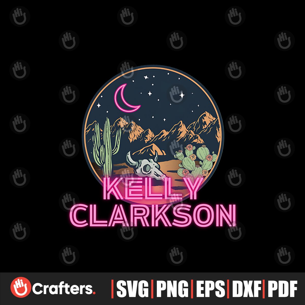 Kelly Clarkson SVG Country Music Neon Moon PNG File - Inspire Uplift