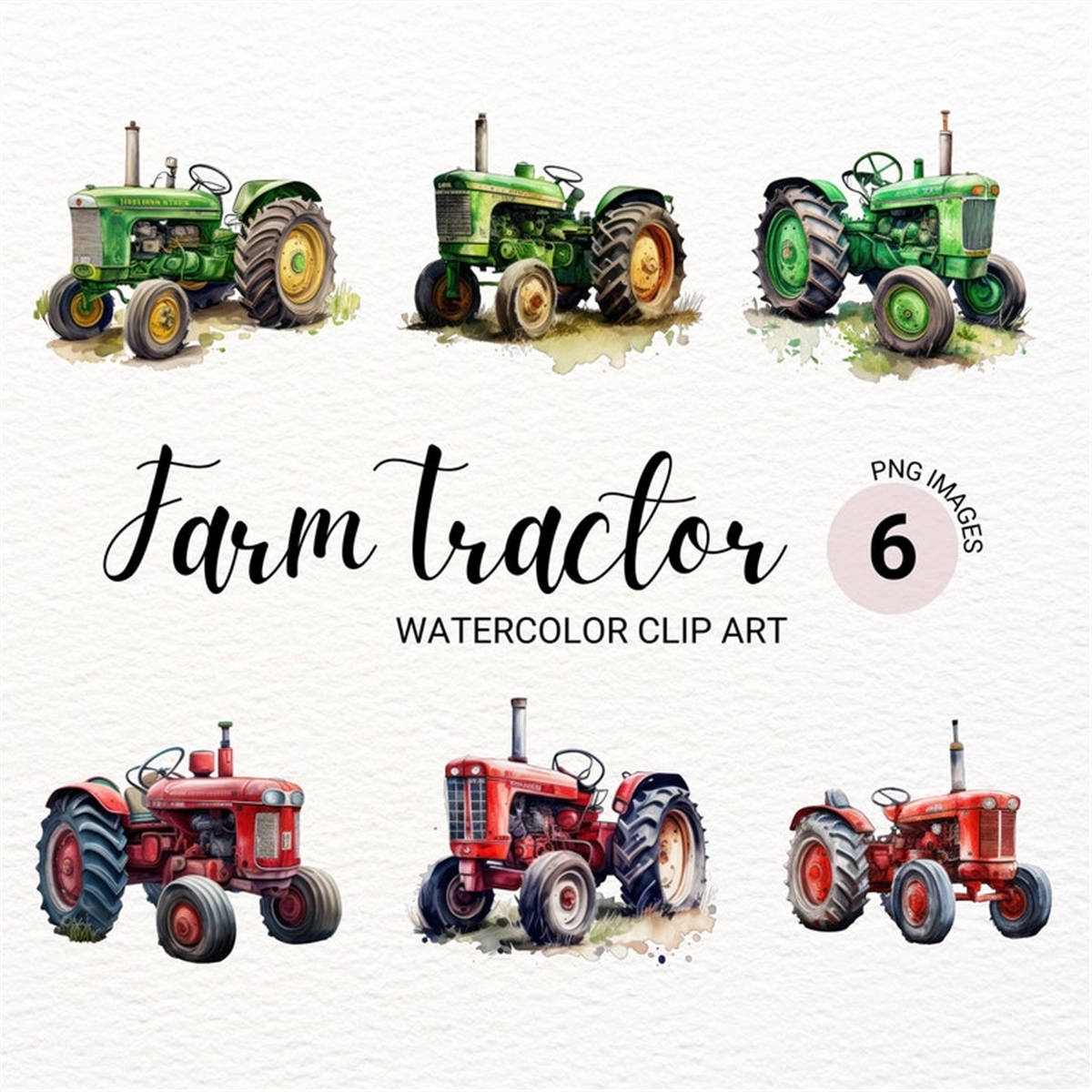 Farm Red Tractor PNG | Farm Clipart | Watercolor Tractor | F | Inspire ...