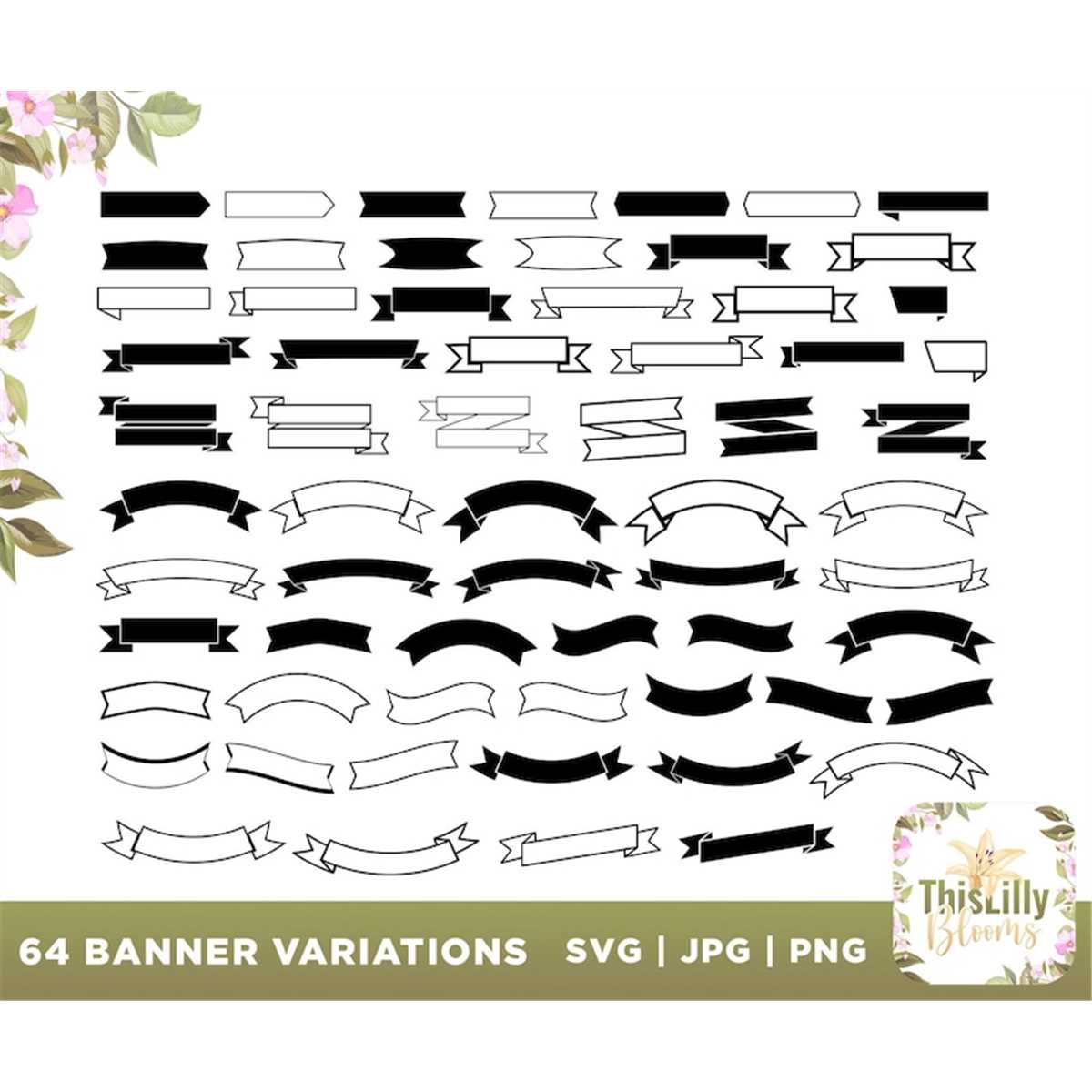 Banner Svg, Banner Svg Bundle, Banner Clipart, Banner Png, B | Inspire ...