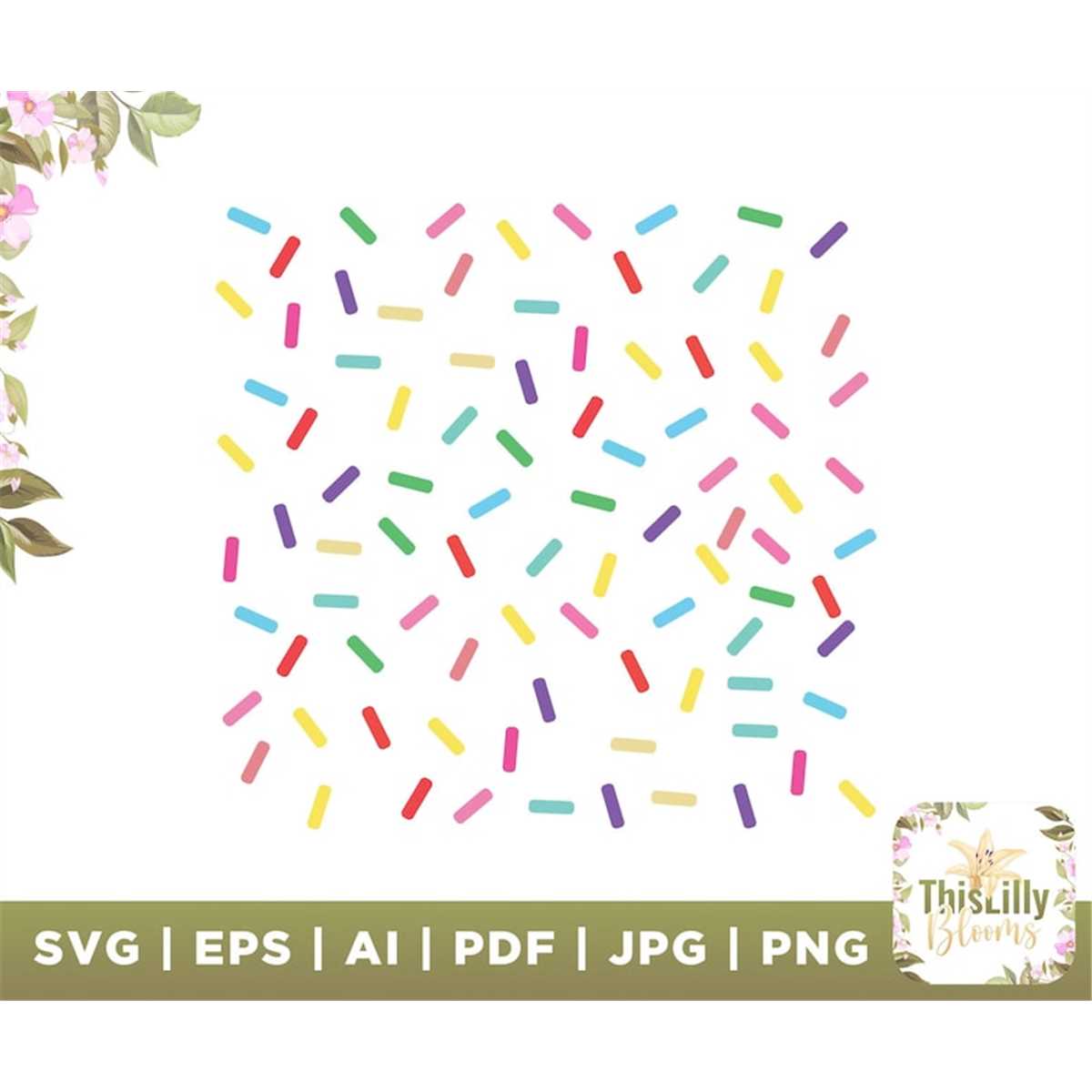 Sprinkle Pattern SVG, Cookie sprinkles svg, Confetti, Bakery - Inspire ...