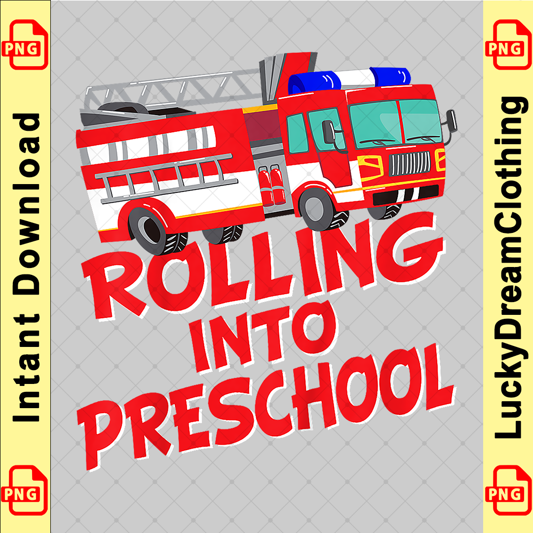 Kids Rolling Into Preschool Fire Truck Fireman Pre-K First D | Inspire ...