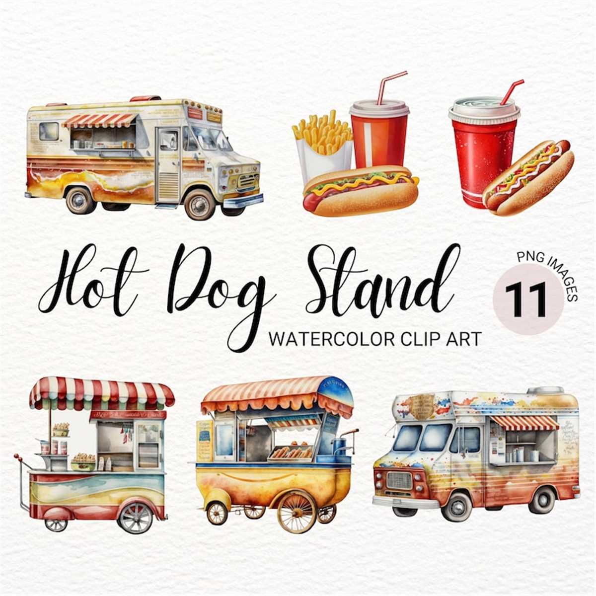 Hot Dog Stand Clipart | Hot Dog PNG | Fast Food Clipart | Ho | Inspire ...