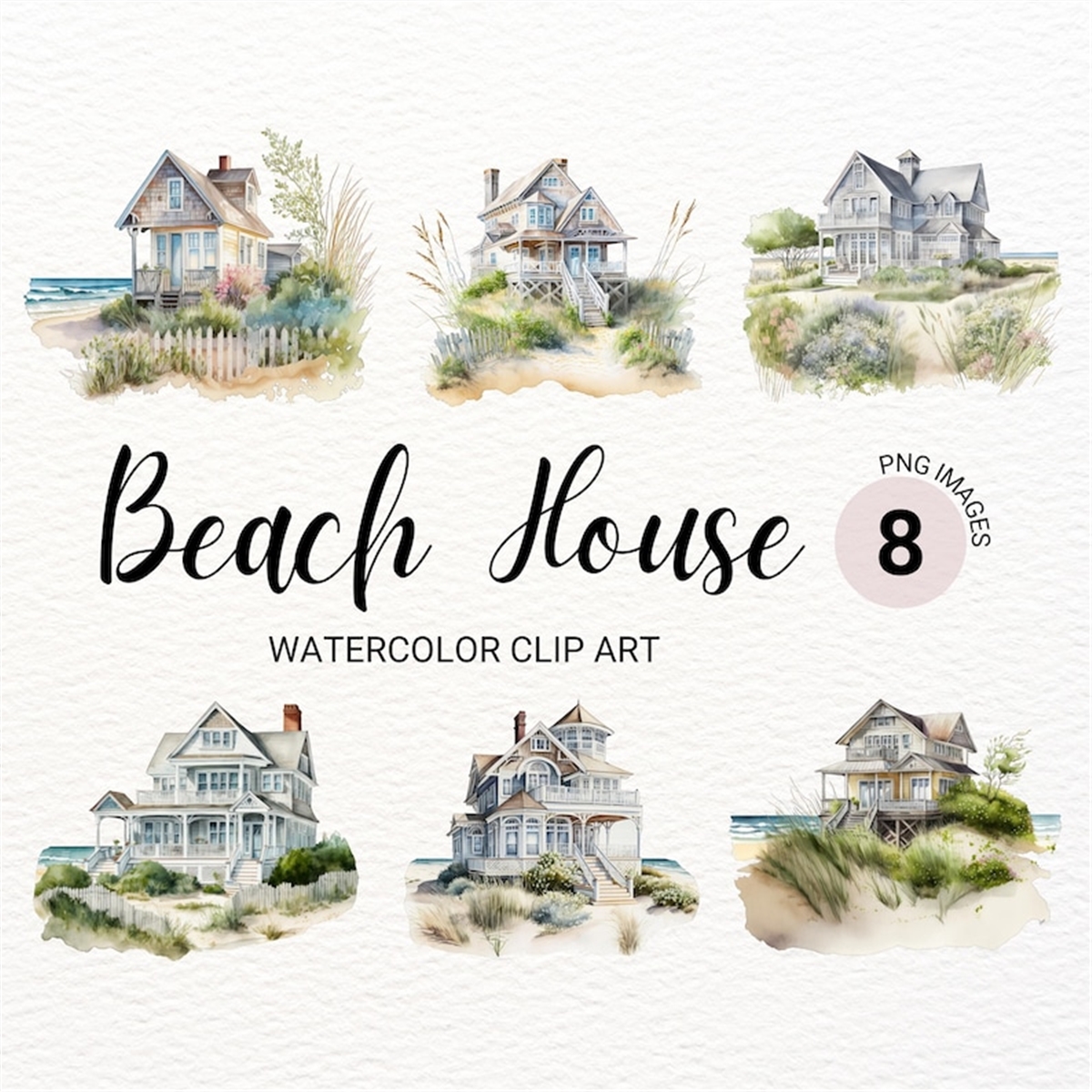 Beach Time Clipart | Watercolor Summer Clipart | Kawaii Clip - Inspire ...