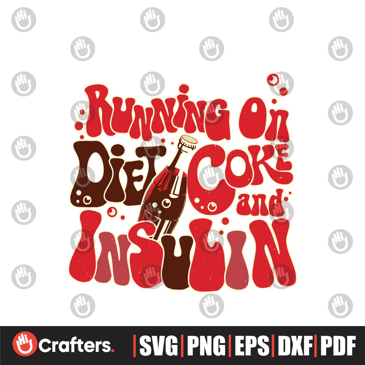 Diabetes Awareness Running On Diet Coke And Insulin SVG File - Inspire ...