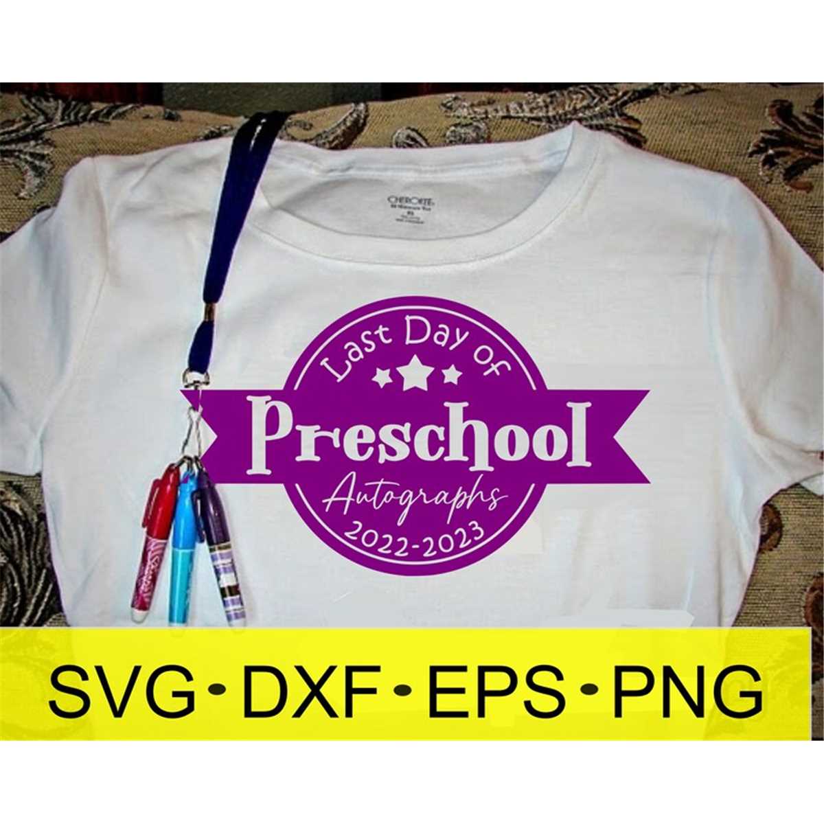 Last Day of Preschool Autographs SVG, Preschool svg, Commerc | Inspire ...
