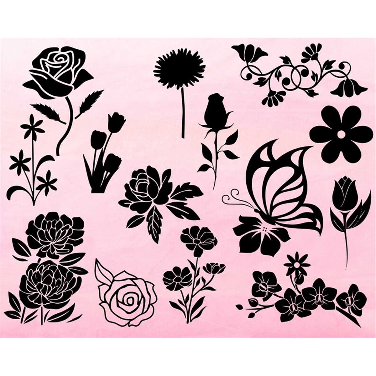 Flower SVG Bundle, Flower svg files, flowers cut files for c - Inspire ...