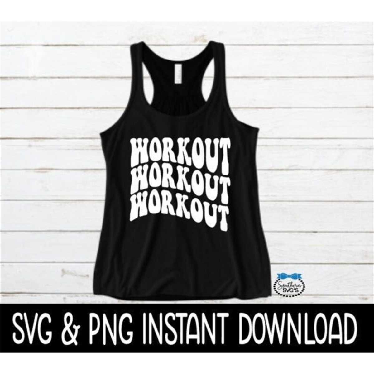 Workout SVG, Workout SVG File, Exercise Tee SVG, Retro Wavy - Inspire ...