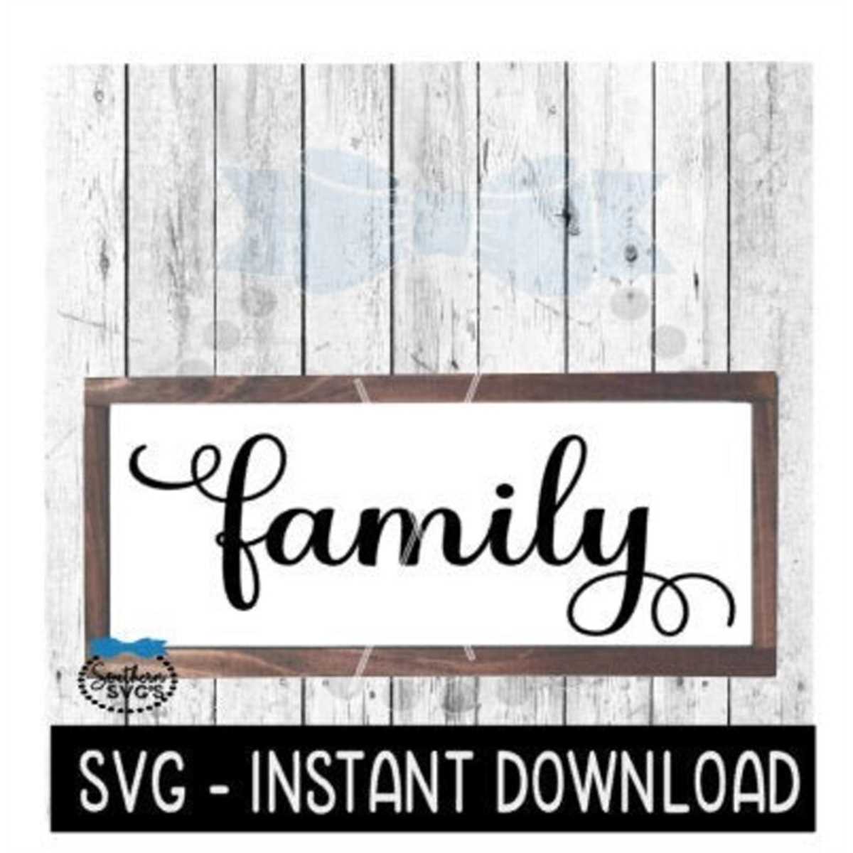 Family SVG, Farmhouse Sign SVG Files, SVG Instant Download, - Inspire ...