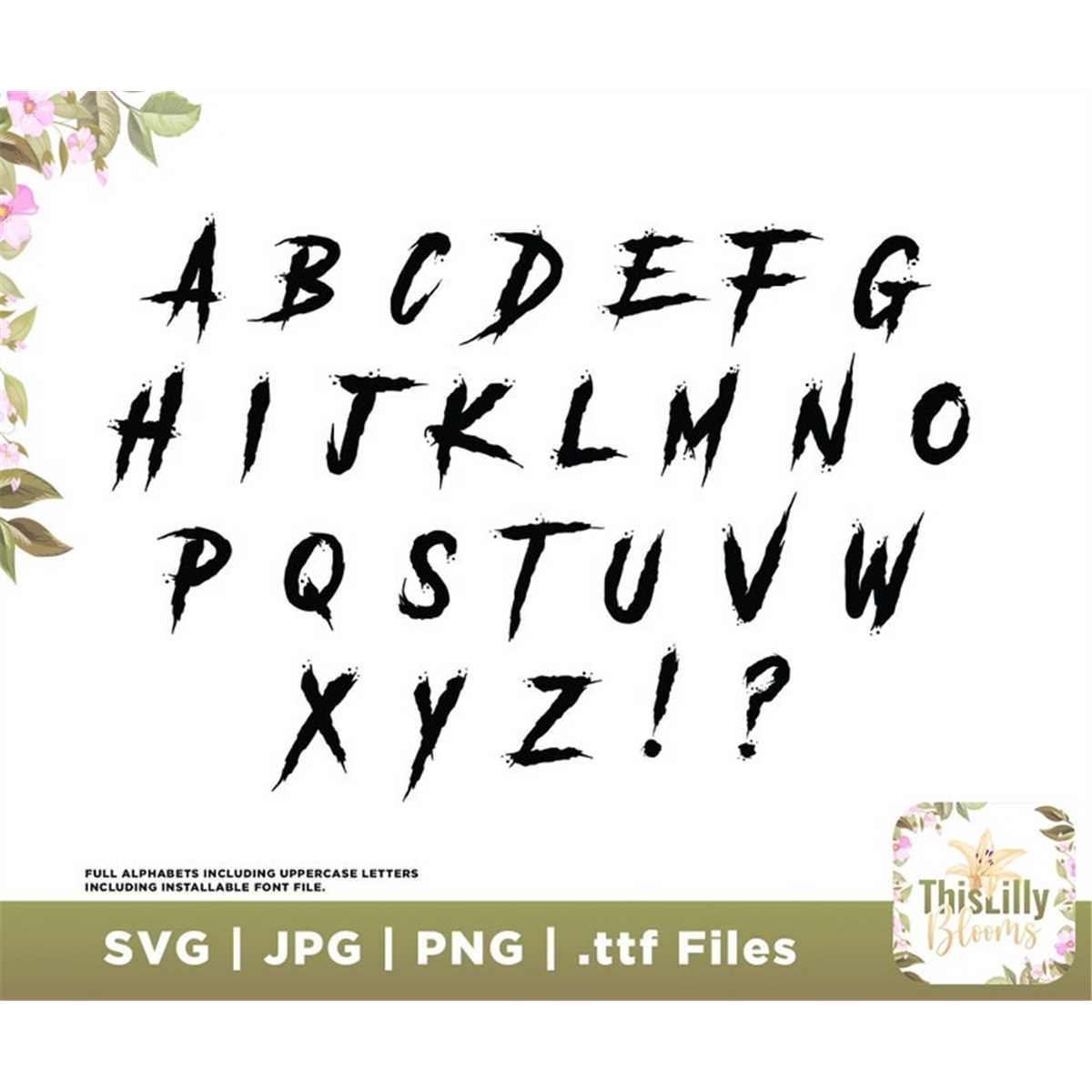 Horror Font SVG, Slasher Font svg, Horror Alphabet Svg,Horro | Inspire ...