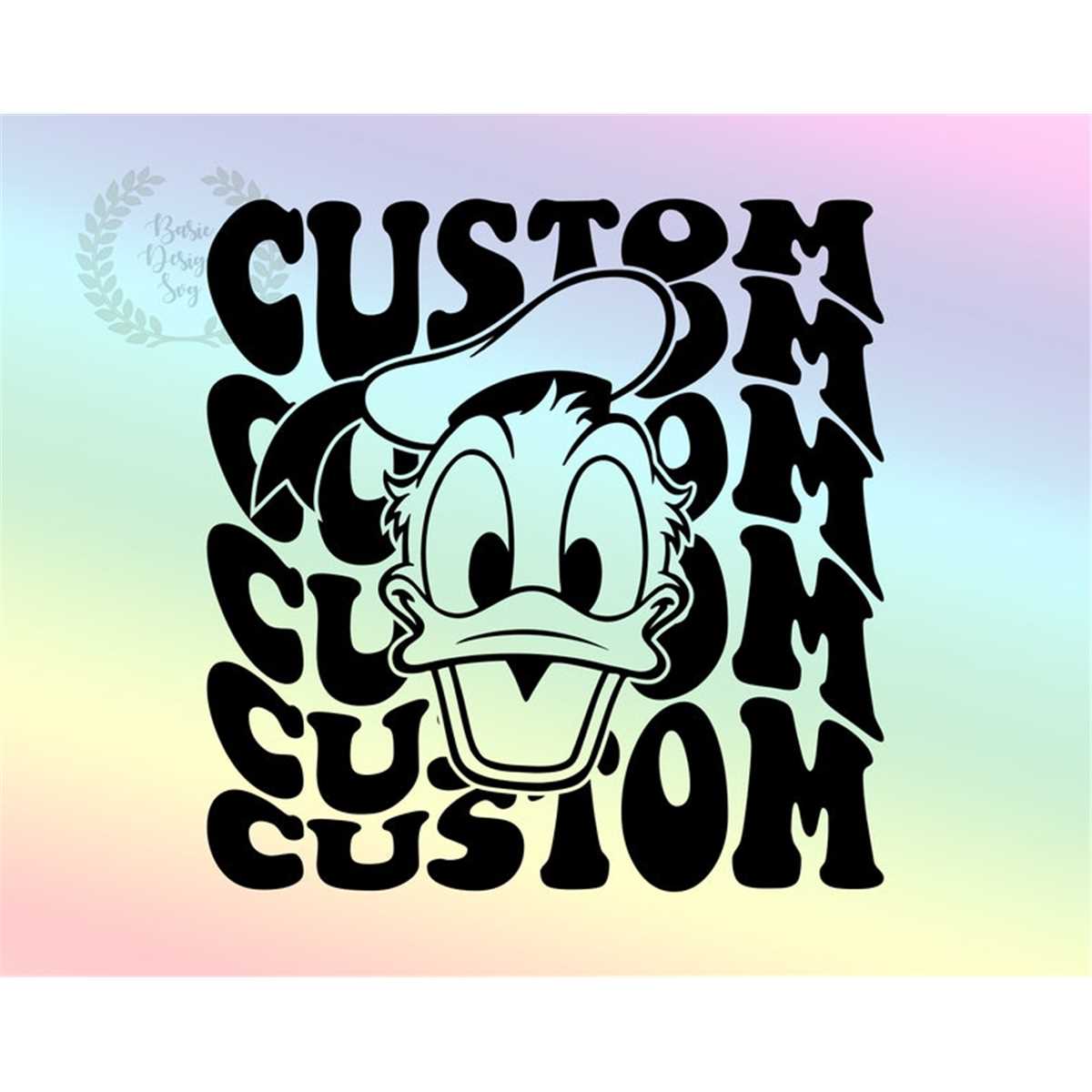 Custom Wavyy Text SVG PNG, Donaldd Duckk Svg Png, Family Vac - Inspire ...