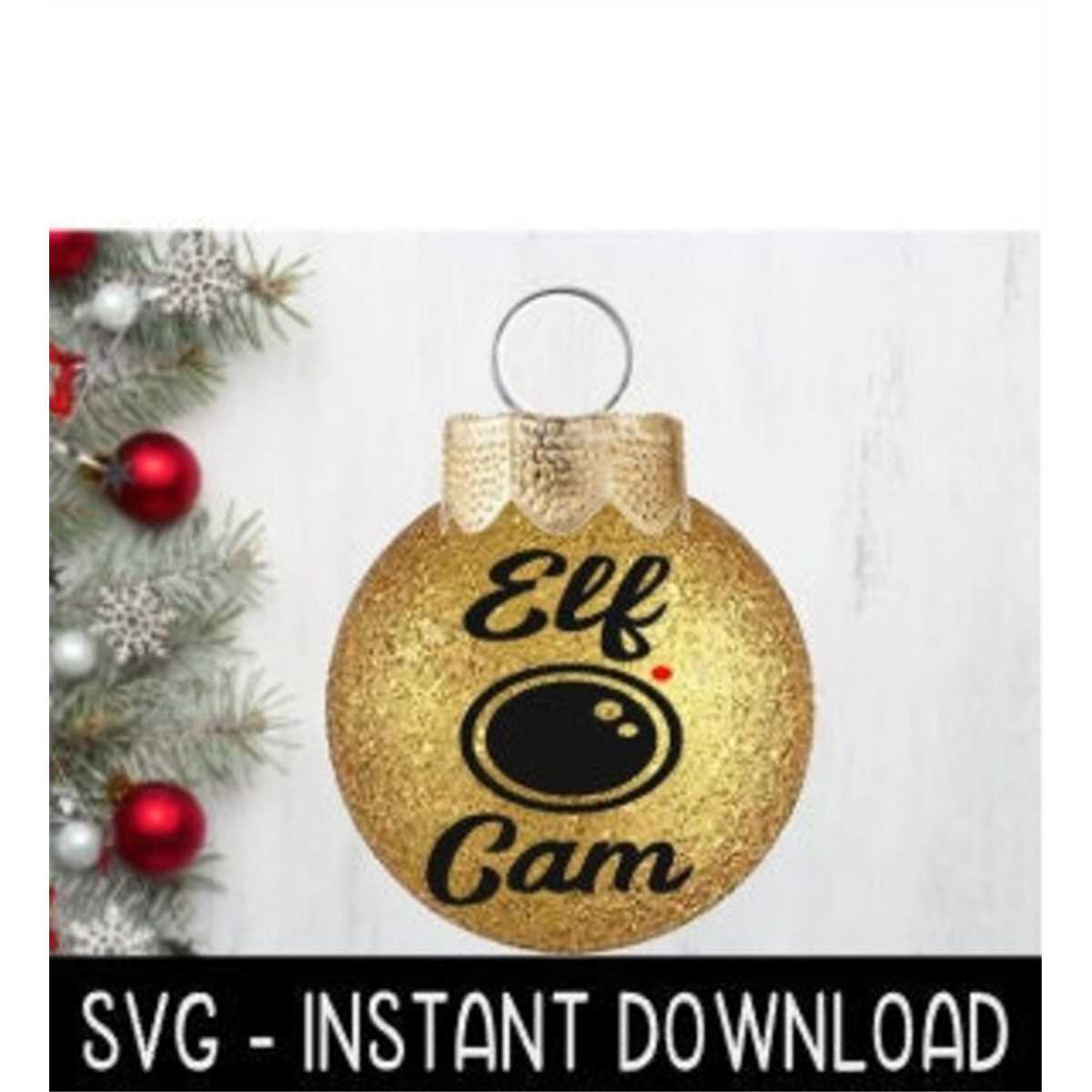 Elf Watch Cam Christmas SVG, Elf Cam SVG Files, Ornament SVG - Inspire ...