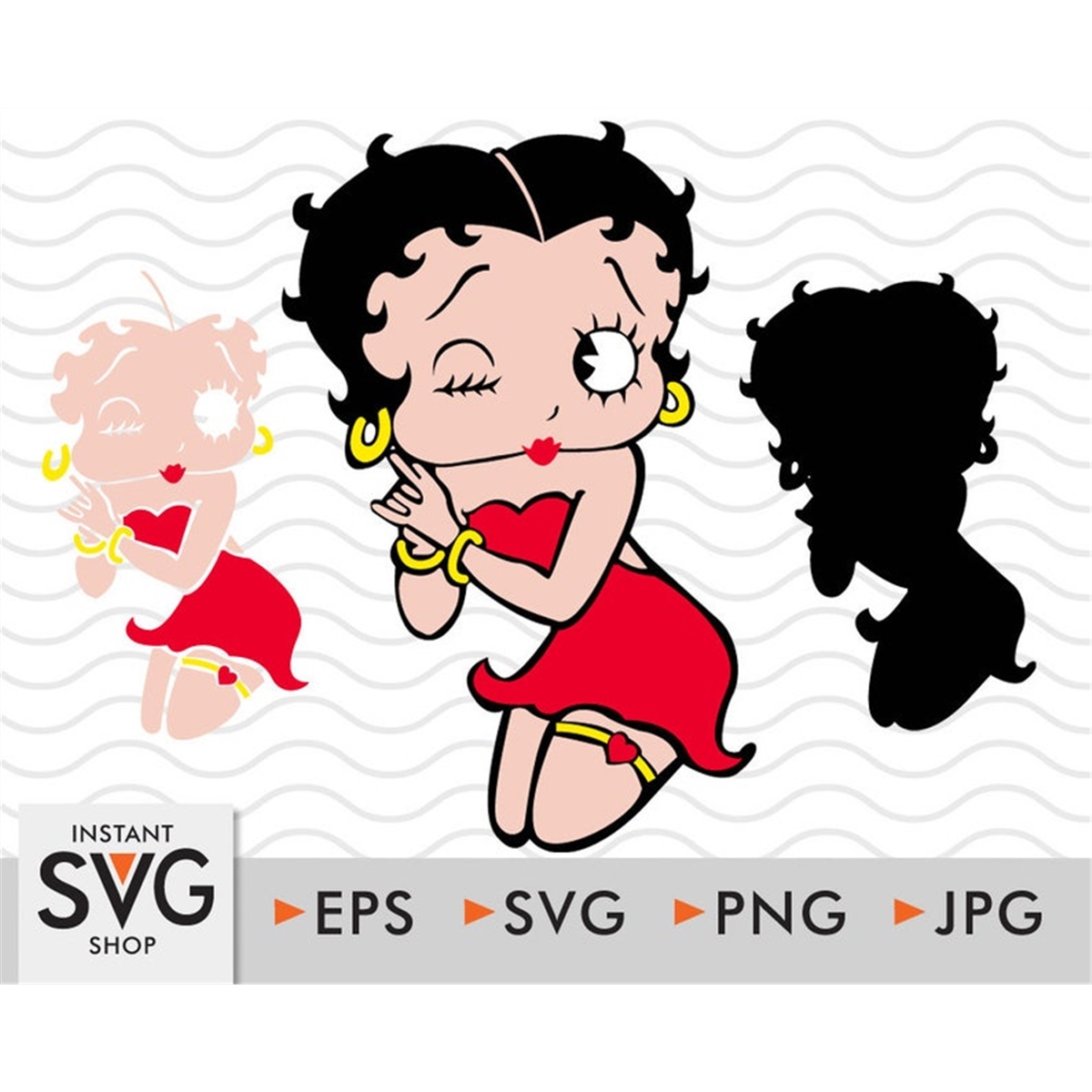 Betty Boop SVG, Easy Cut, Layered By Color, Cutting File for | Inspire ...