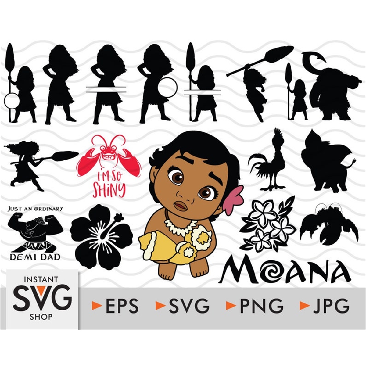 29 MOANA SVG Bundle, Maui svg Bundle, moana svg, moana, clip | Inspire ...