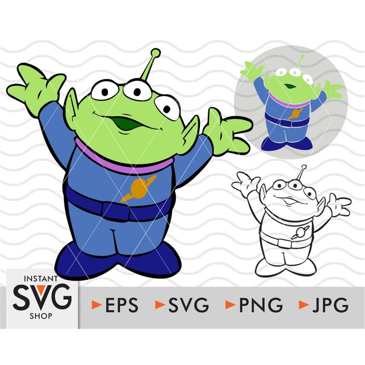 LAYERED Alien SVG. Png Jpg Eps svg, files for Cricut, outlin - Inspire ...