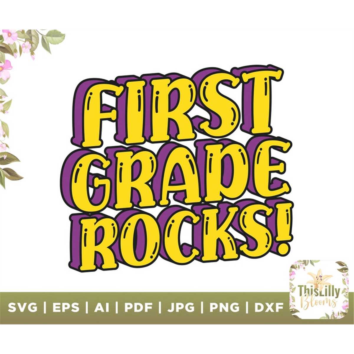 1st Grade Rocks svg, back to school svg, rocks svg, grade ro - Inspire ...