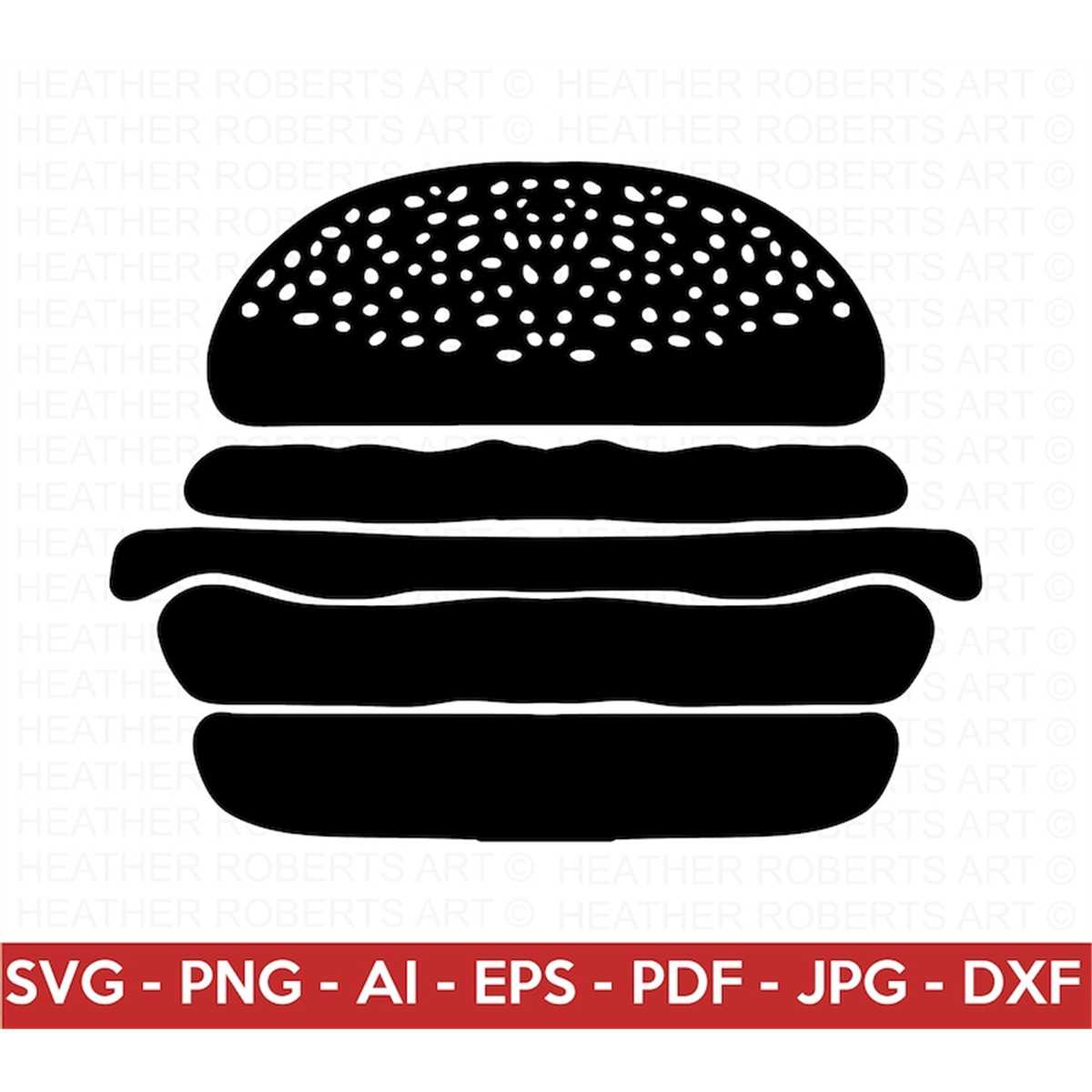 Hamburger SVG, Burger SVG, Cheese Burger SVG, Burger Bun svg | Inspire ...