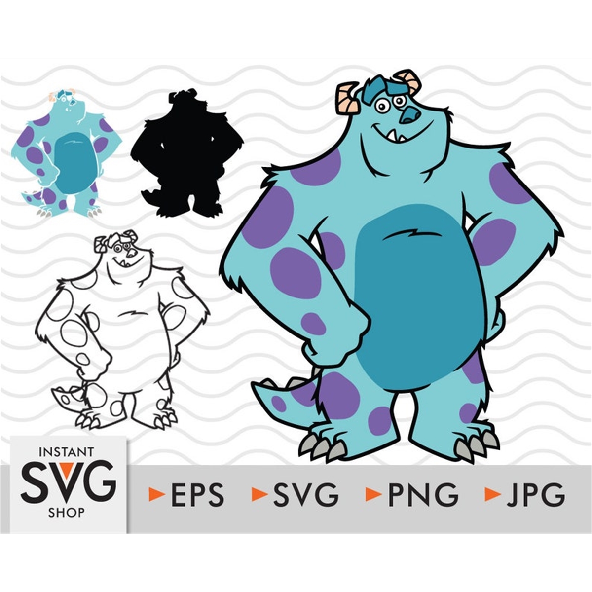 LAYERED Monster SVG Drawing Png Jpg Eps svg files for cricut | Inspire ...