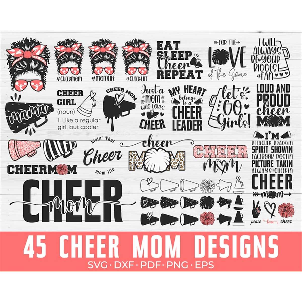 Cheer Mom SVG Bundle, Cheerleader svg, Cheer svg, Megaphone - Inspire ...