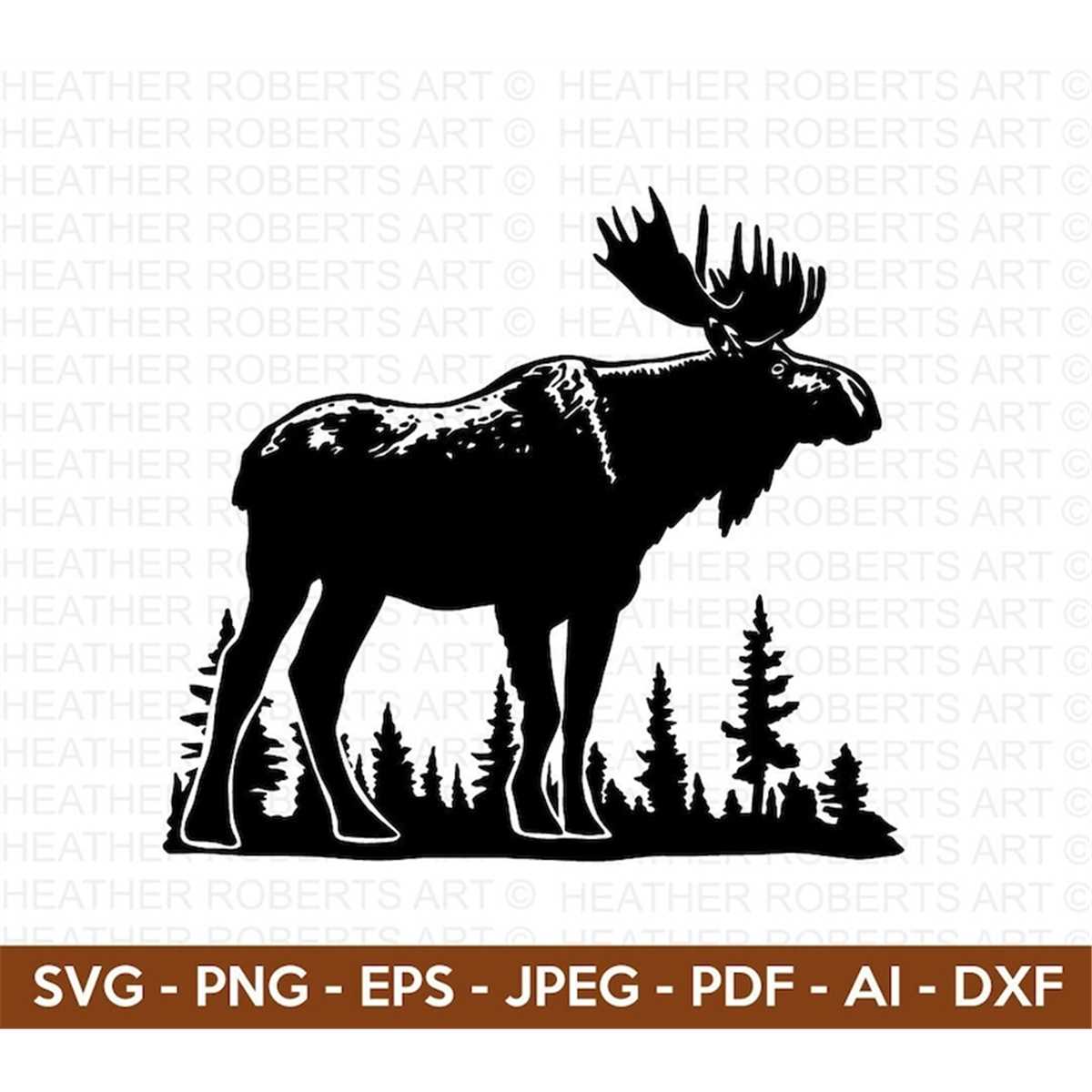 Moose SVG, Nature Moose svg, Baby Moose svg, Animals svg, Mo - Inspire ...