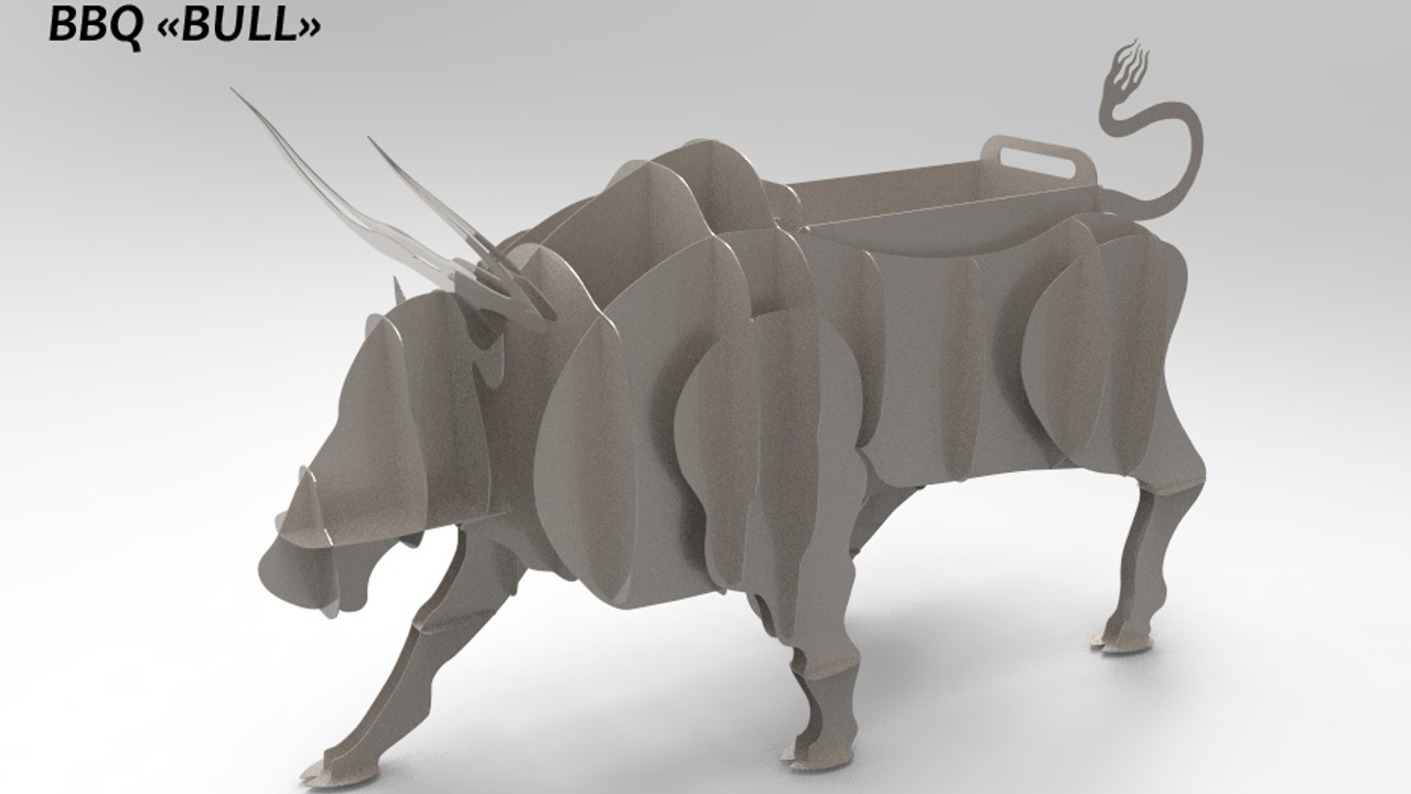 Barbecue Bull BBQ Grill for meat / CNC plan / Laser Cut / DX | Inspire ...