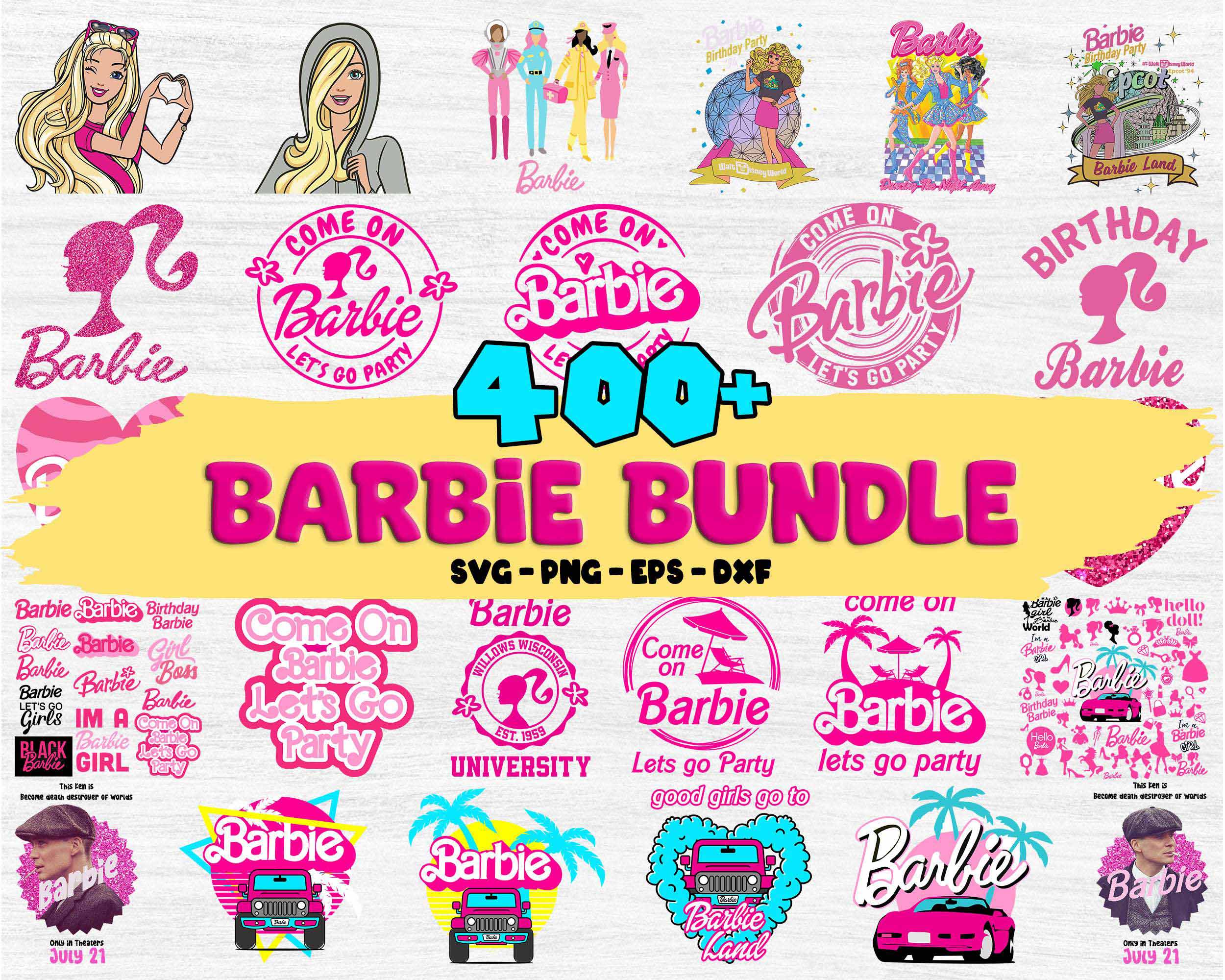 Barbie Bundle Svg, Barbie Svg, Barbie Doll Svg, Cartoon Svg, | Inspire ...