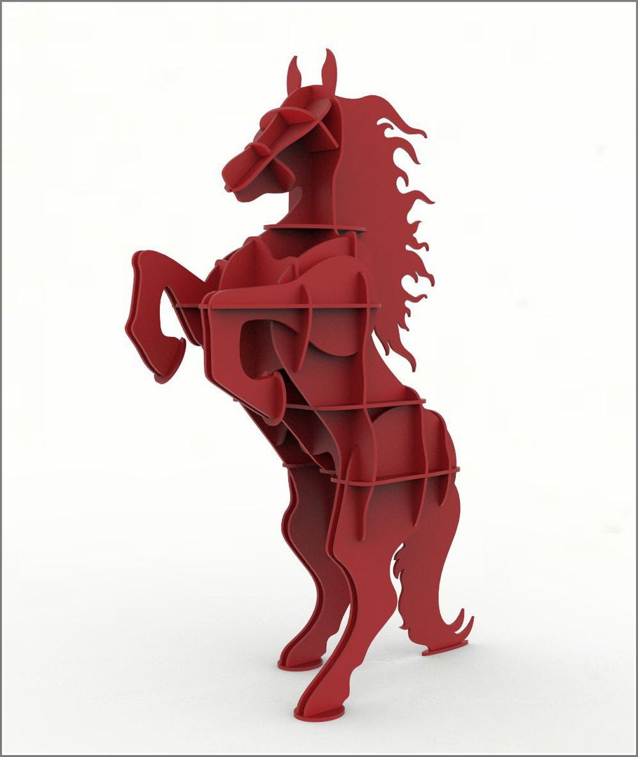 Shelf Horse wood Trophy / CNC plan / Laser Cut / DXF file / | Inspire ...