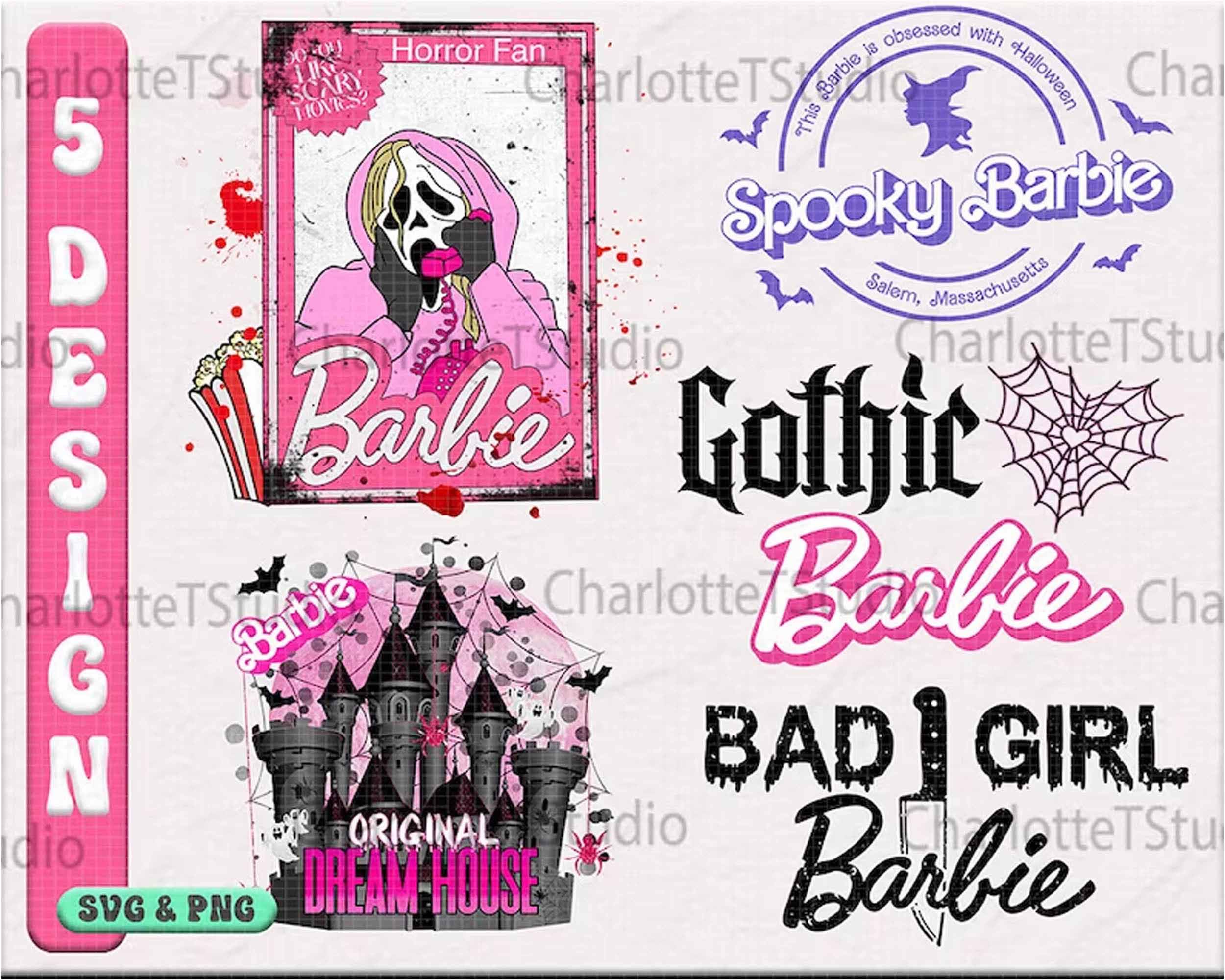 Horror Barbie Halloween Bundle Png, Horror Barbie Bundle, Ba | Inspire ...